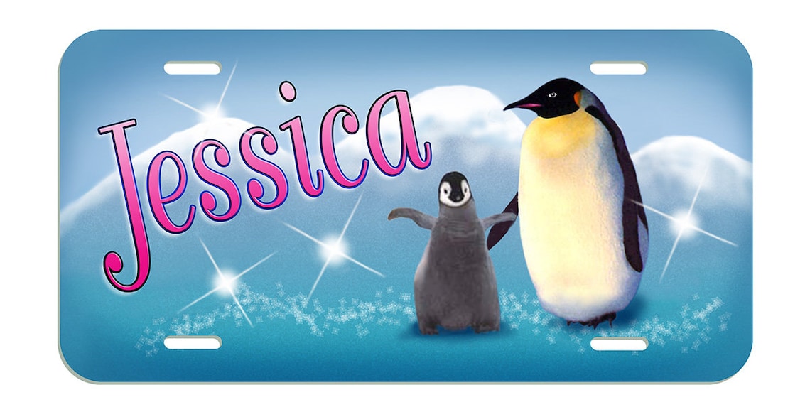 Penguin Baby Auto License Plate Personalize Gifts Ladies Girls Teens ...