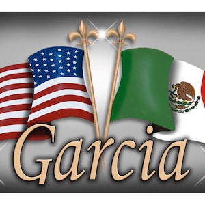 One USA & Mexican Unity Flags Vinyl Rectangle Decal Bumper Sticker 4" X ...