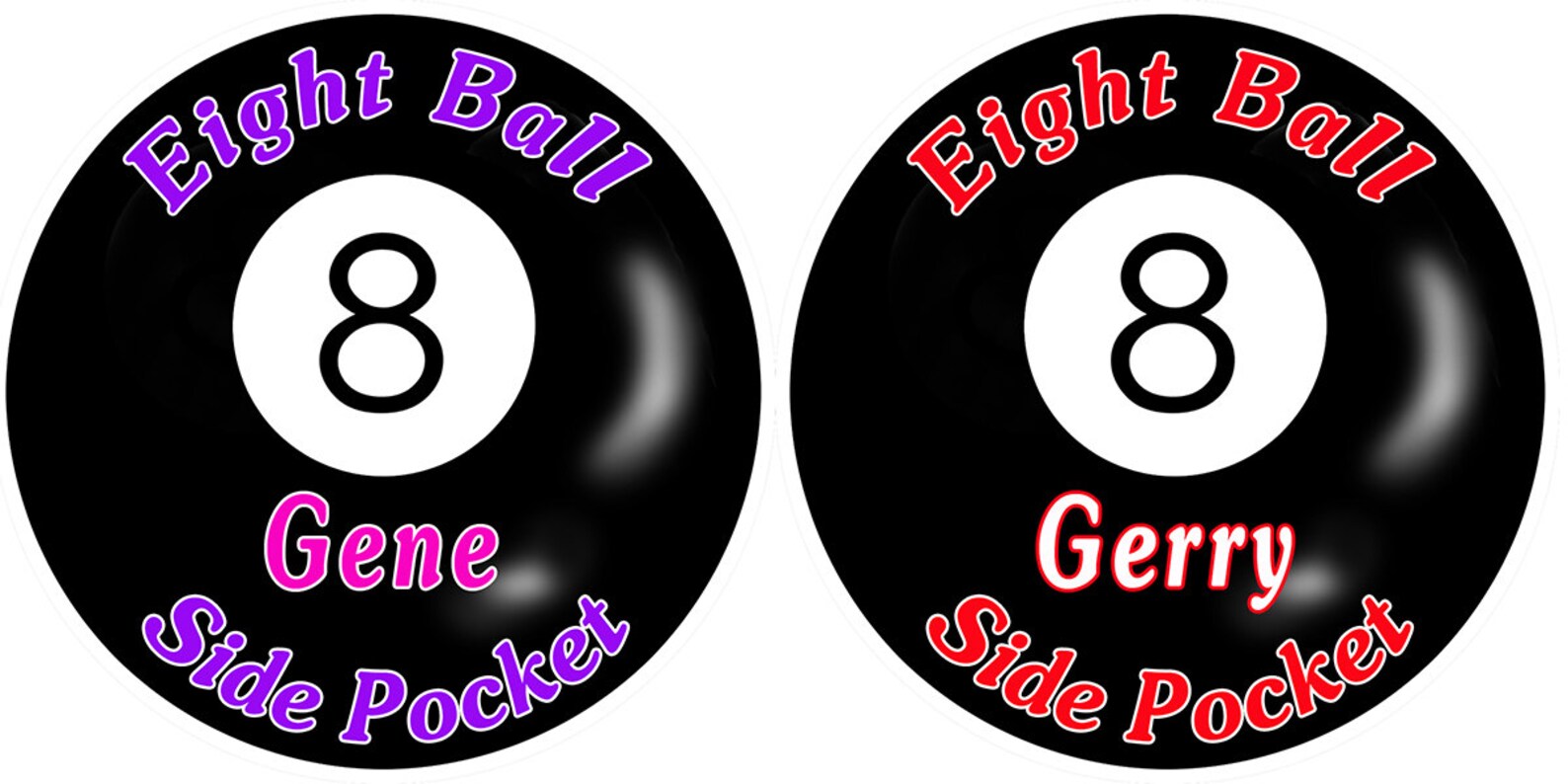 2 Billiard Pool Decals Bumper Stickers 4 Personalize - Etsy