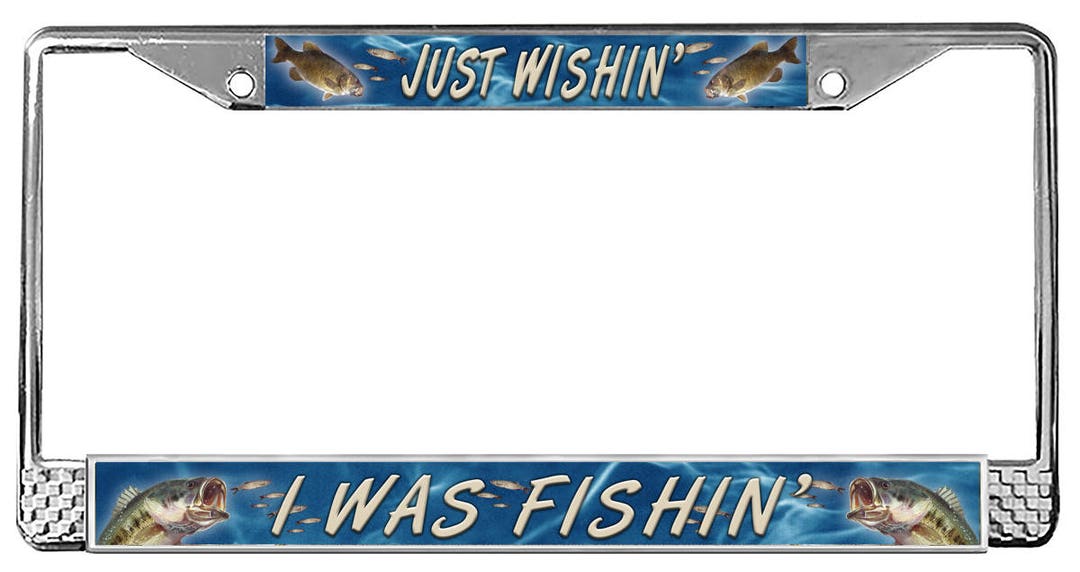 Large Mouth and Small Mouth Bass License Plate Frame Personalize With ...