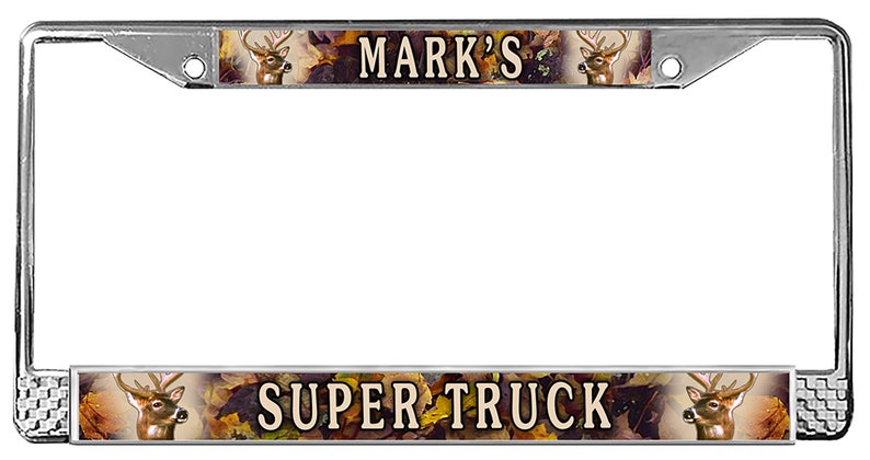 Buck and Wild Boar Hog on Camouflage Auto License Plate Frame - Etsy