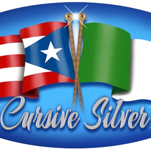 Italian Puerto Rico Unity Flags Vinyl Oval Decal Bumper Sticker 4" X 8 ...