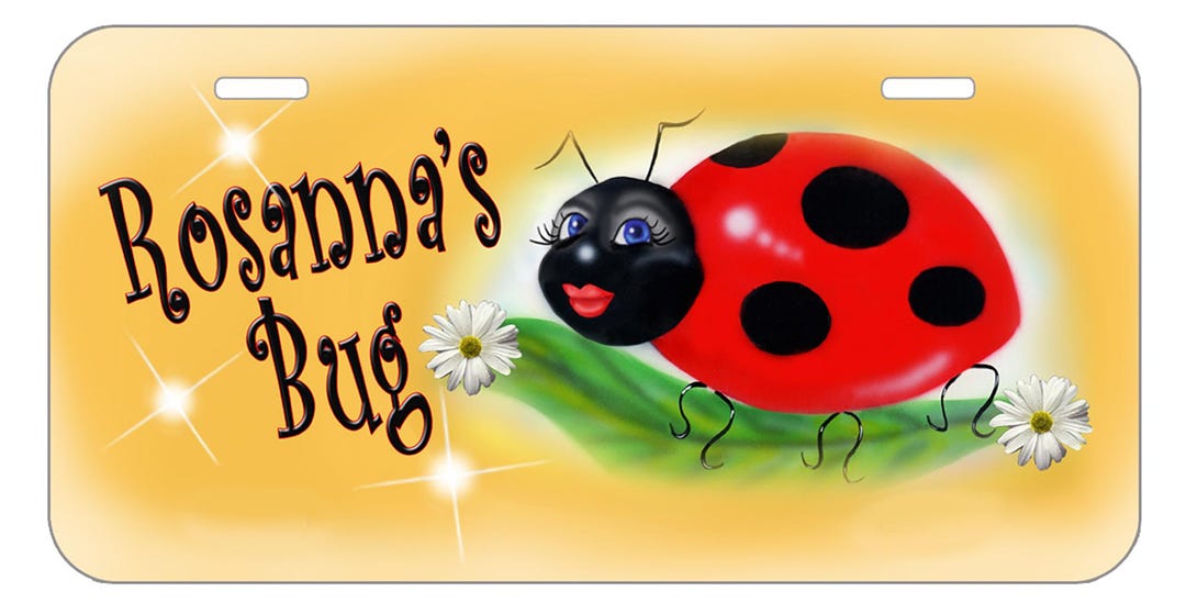 Ladybug Bicycle License Name Plate Metal Gifts for Ladies Teens Girls ...