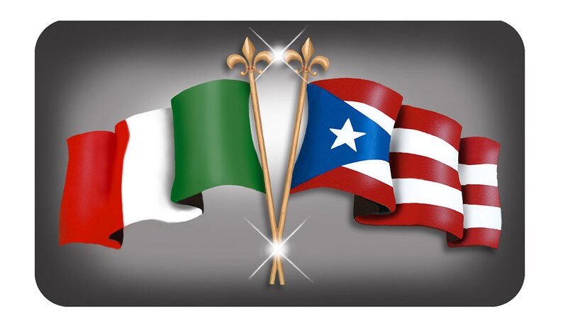 Puerto Rican Chilean Unity Flags Vinyl Rectangle Decal Bumper | Etsy