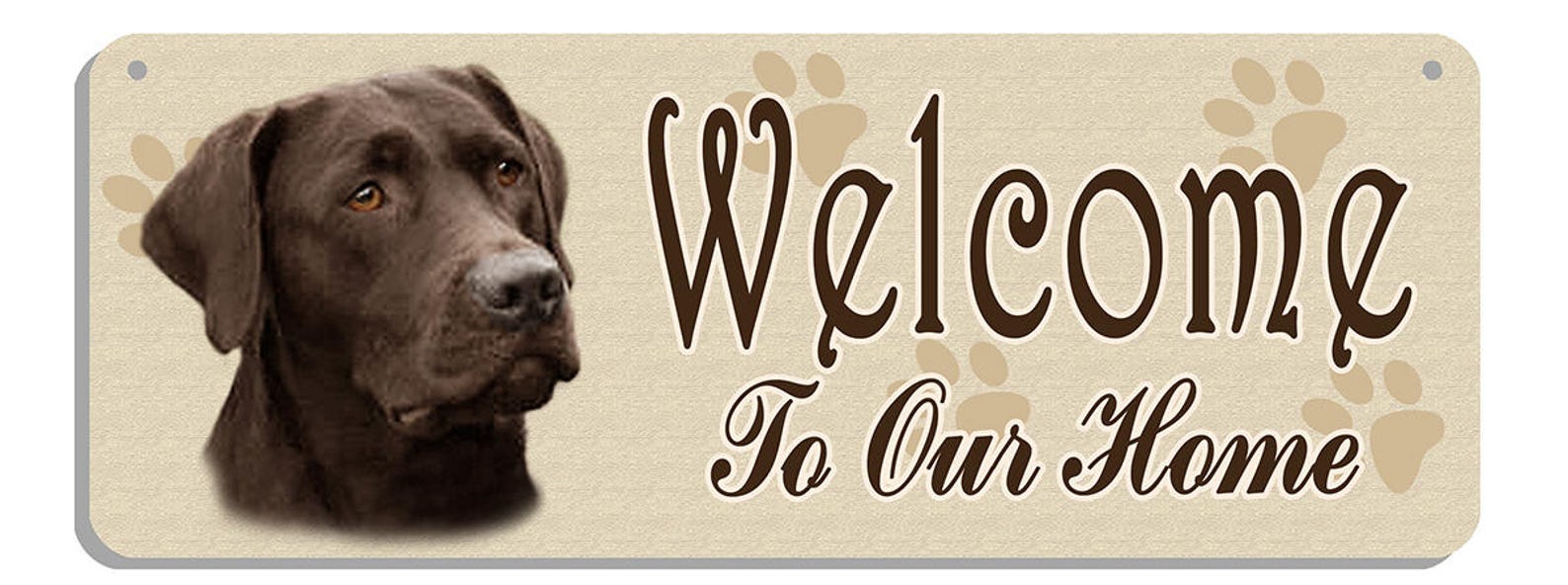 Chocolate Labrador Retriever Welcome Sign 3-7/8 X - Etsy