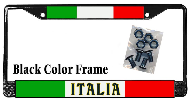 Italian Flag License Plate Frame Personalize Gifts Girls | Etsy