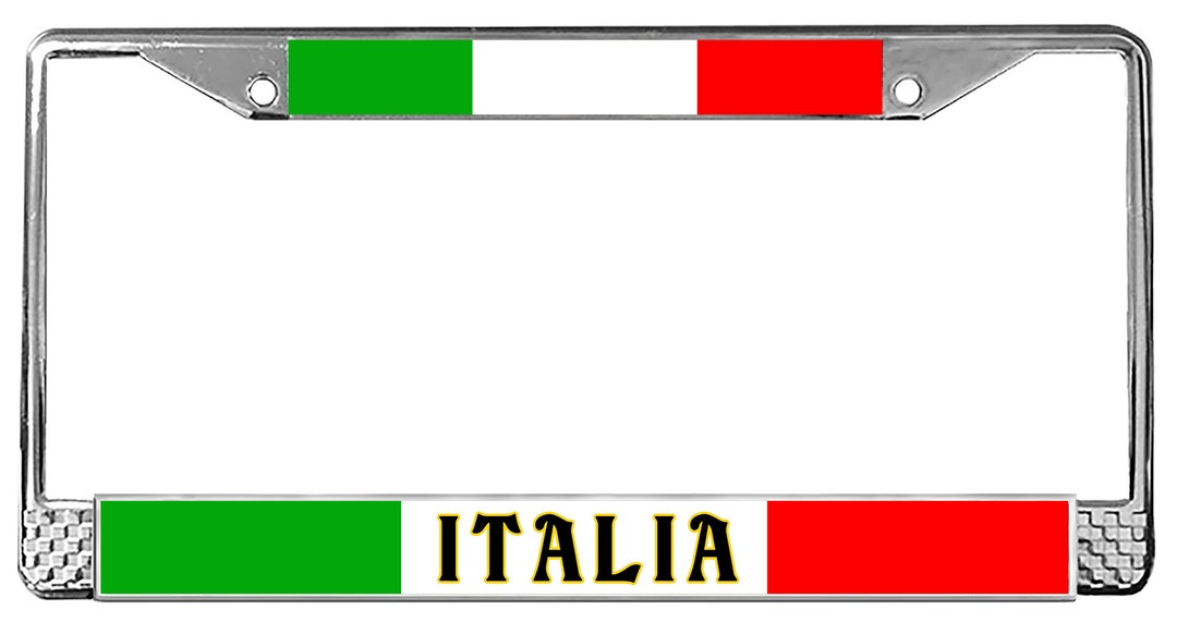 Italian Flag License Plate Frame Personalize Gifts Girls Ladies Men ...