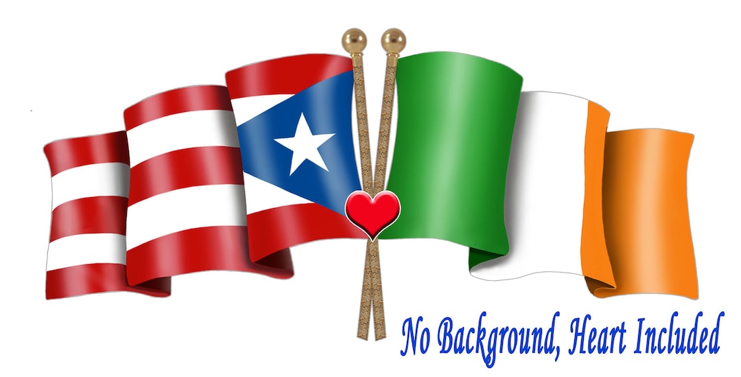 Puerto Rican Irish Unity Flags UV Protected Vinyl Decal Sticker Outdoor ...