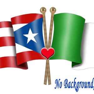 Irish & Puerto Rican Unity Flags UV Protected Vinyl Decal Sticker ...
