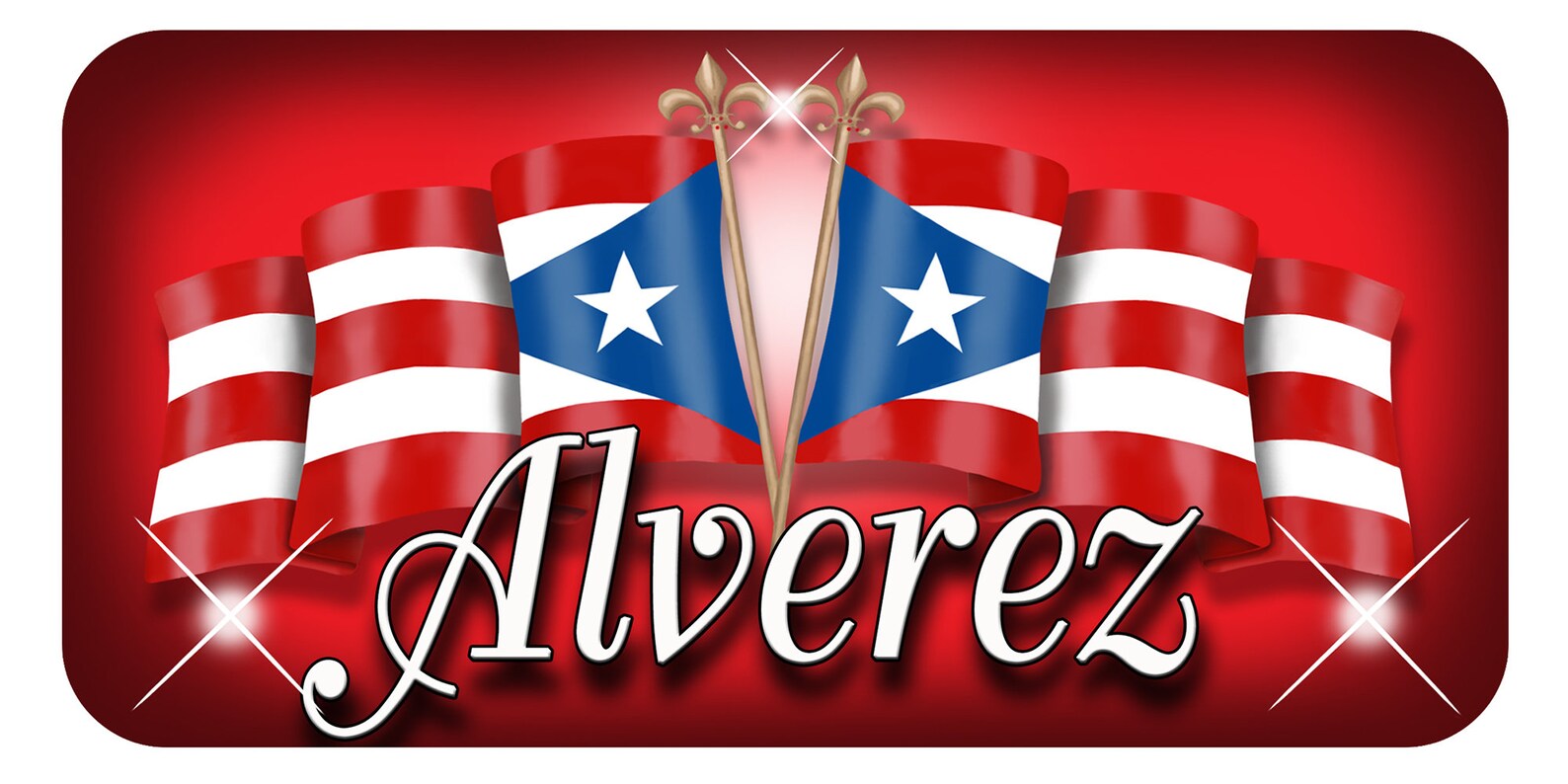 Puerto Rico Unity Flags Vinyl Rectangle Decal Bumper Sticker Mega Sizes ...