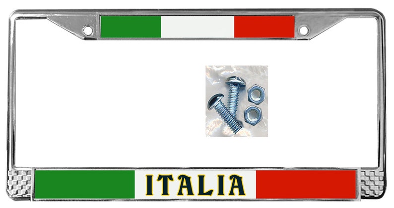 Italian Flag License Plate Frame Personalize Gifts Girls | Etsy