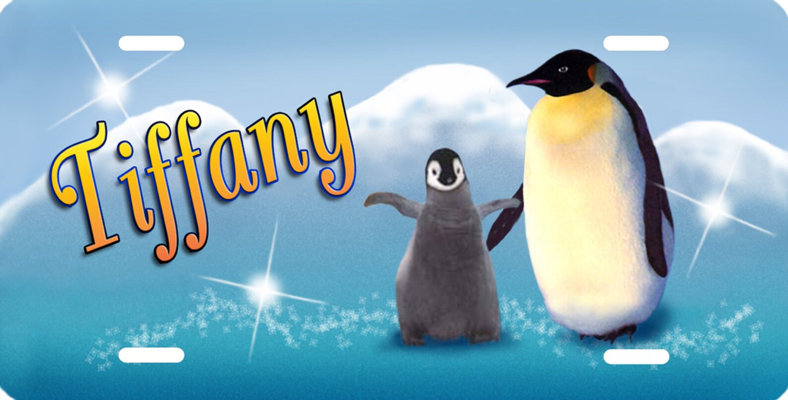 Penguin Baby Auto License Plate Personalize Gifts Ladies Girls Teens ...