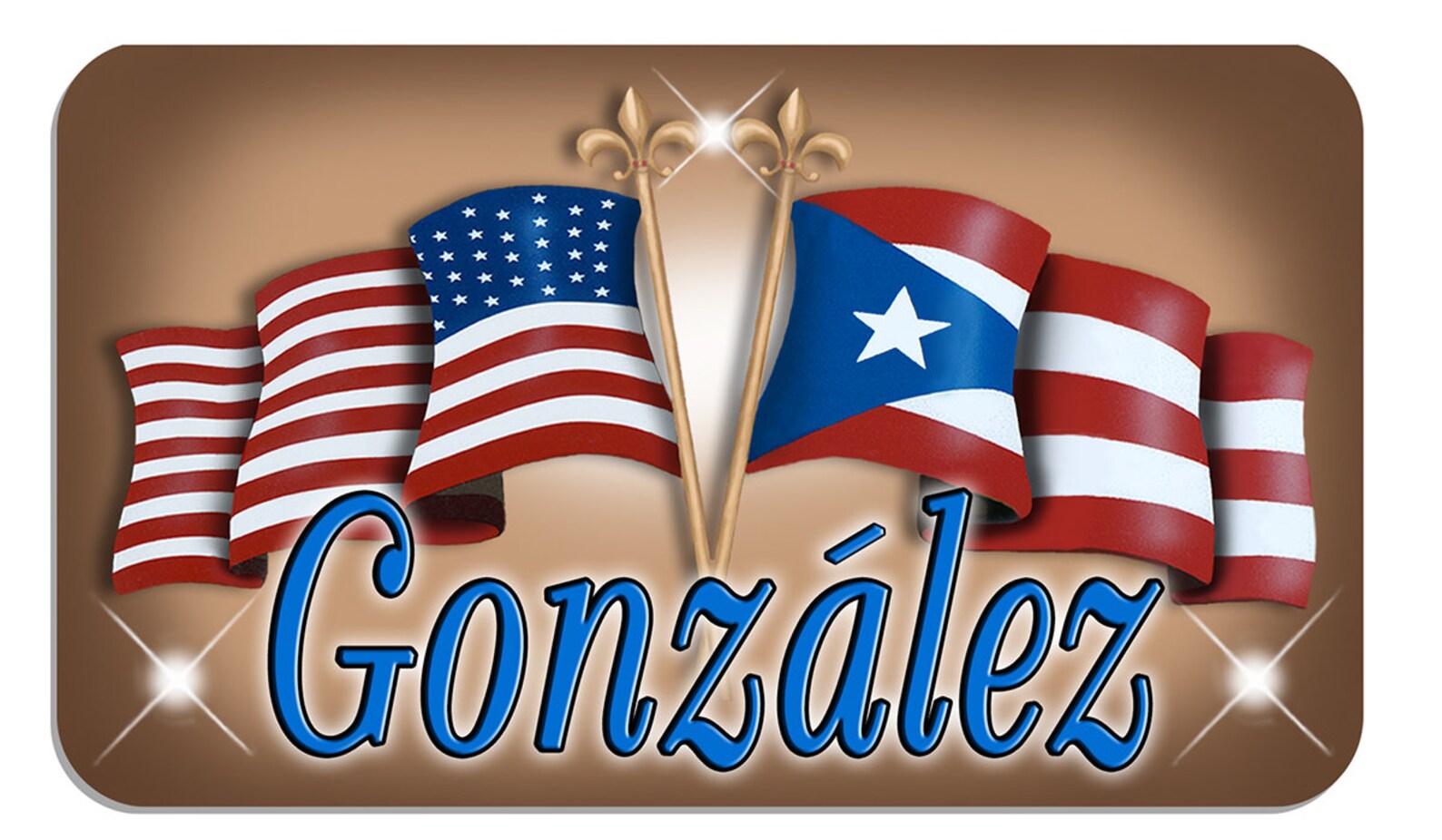 Puerto Rican Chilean Unity Flags Vinyl Rectangle Decal Bumper | Etsy