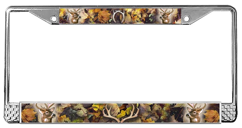 Buck and Wild Boar Hog on Camouflage Auto License Plate Frame - Etsy