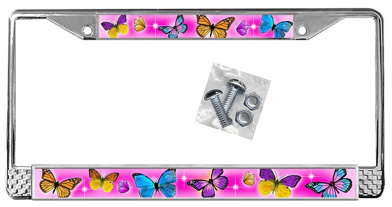 Butterflies License Plate Frame Gifts Girls Ladies Plate | Etsy