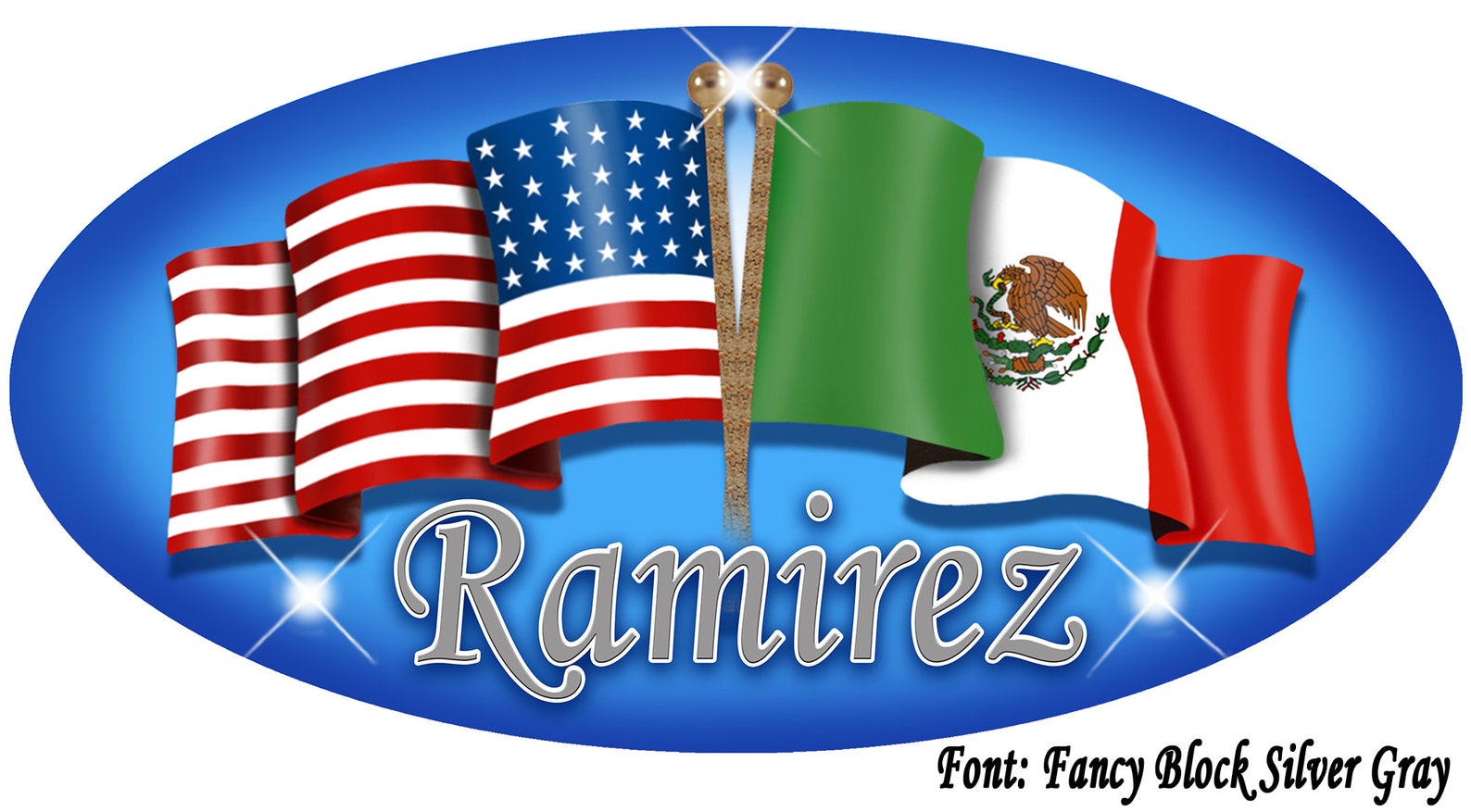 One USA & Mexican Unity Flags Vinyl Oval Decal Bumper Sticker - Etsy