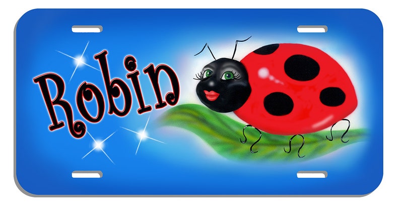 Ladybug Sweetie Auto License Plate Personalize Gifts Girls - Etsy