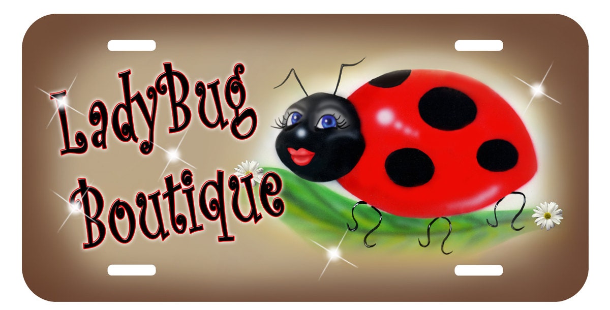 Ladybug Sweetie Auto License Plate Personalize Gifts Girls | Etsy