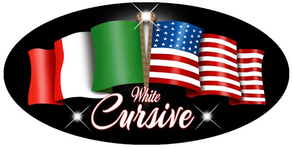 Italian American Flags Logo USA United States America & ITALY