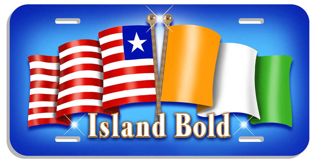 Liberia Cote De Ivoire Unity Flags Auto License Plate Personalize Gifts ...
