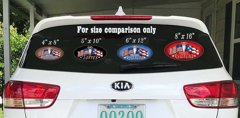 Puerto Rico Unity Flags Vinyl Oval Decal Bumper Sticker Mega - Etsy