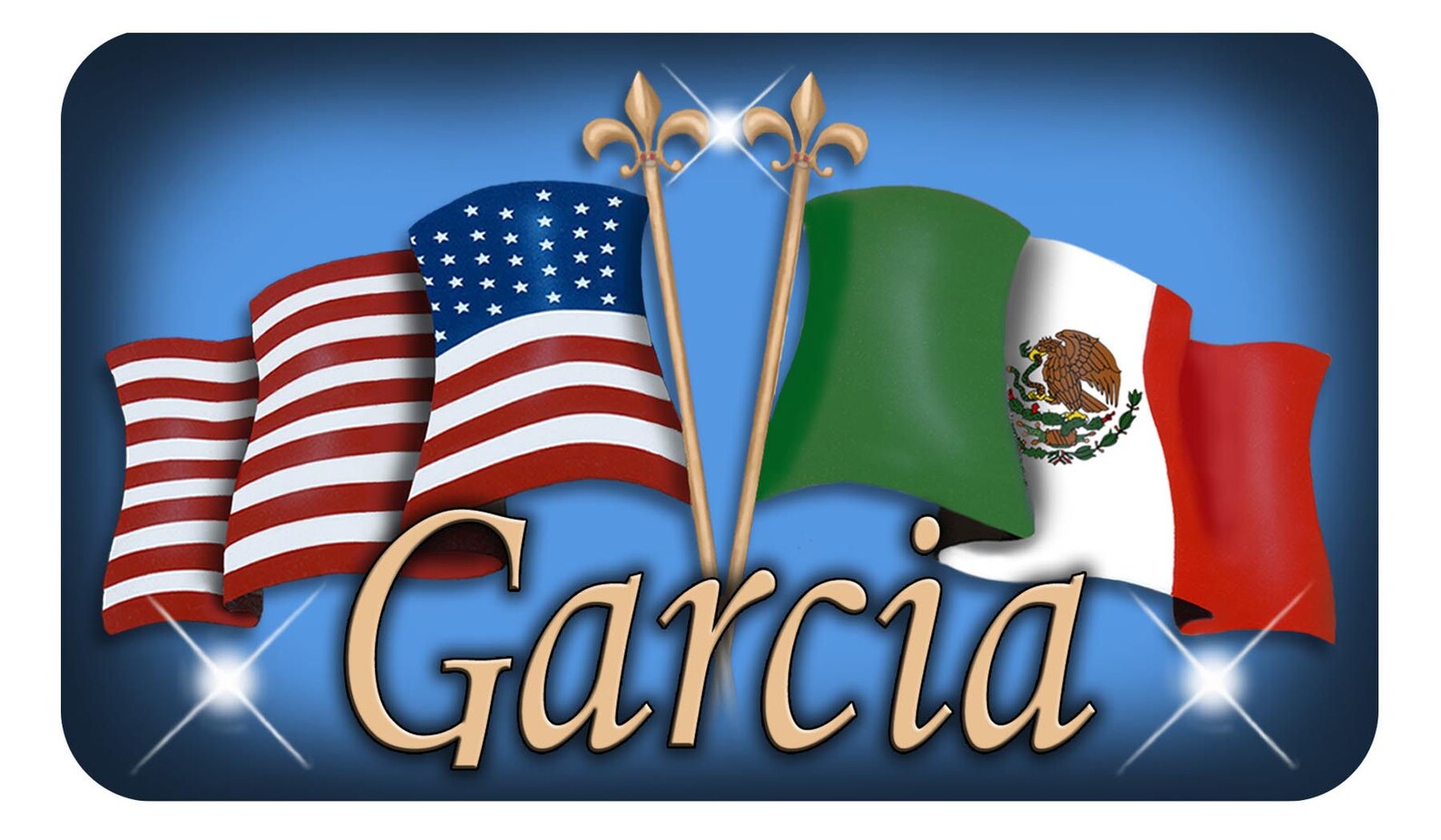 One USA & Mexican Unity Flags Vinyl Rectangle Decal Bumper | Etsy