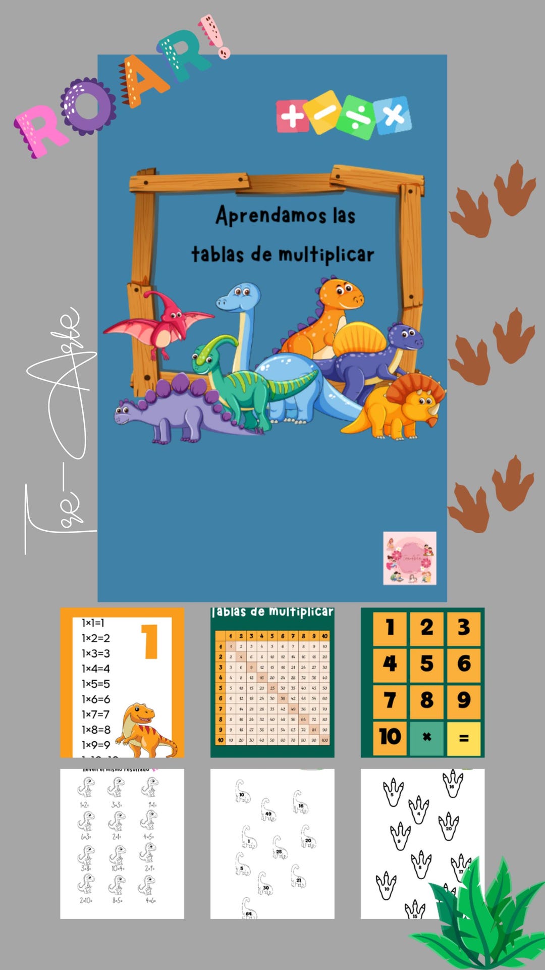 DINO Multiplication Tables - Etsy