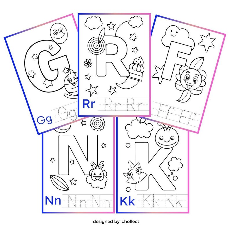 Printable ABC Alphabet Coloring Pages - Fun and Educational - Perfect ...