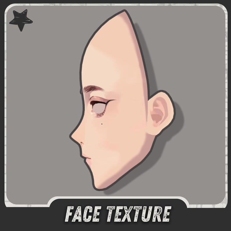 VROID| Full Face Texture (+eyebrows,eyeliner) - Etsy