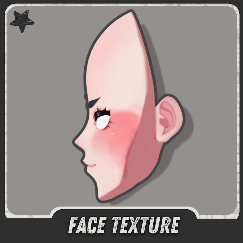 VROID| Full Face Texture (+eyebrows,eyeliner) - Etsy