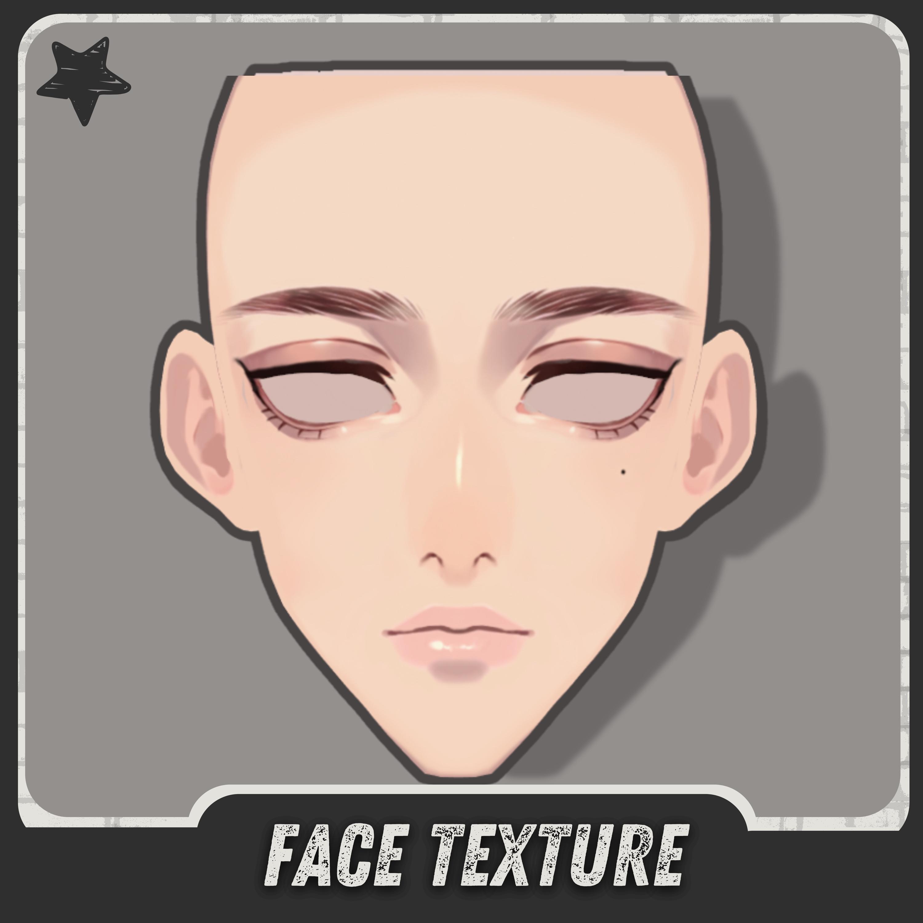 VROID| Full Face Texture (+eyebrows,eyeliner) - Etsy