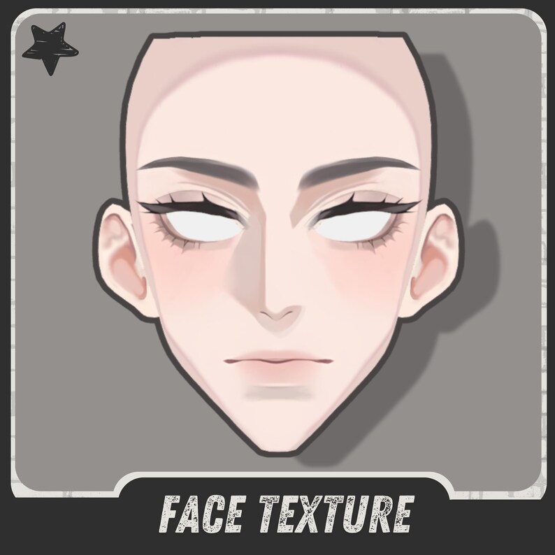 VROID| Full Face Texture (+eyebrows,eyeliner) - Etsy