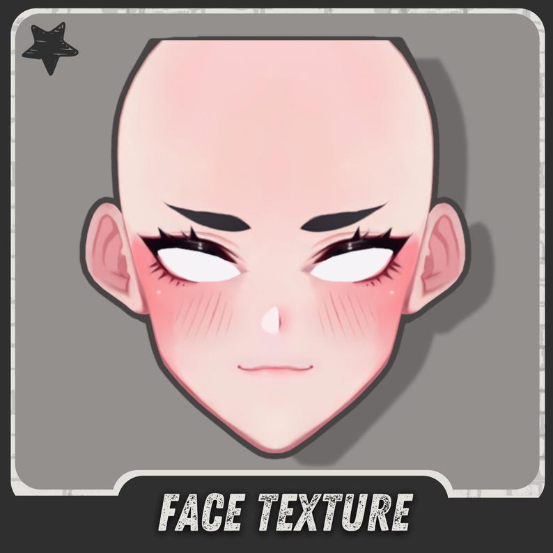 VROID| Full Face Texture (+eyebrows,eyeliner) - Etsy