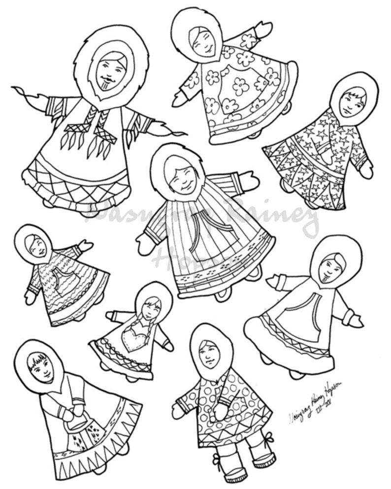 All 10 of My Inupiaq Coloring Pages - DIGITAL DOWNLOAD - Alaska Native ...