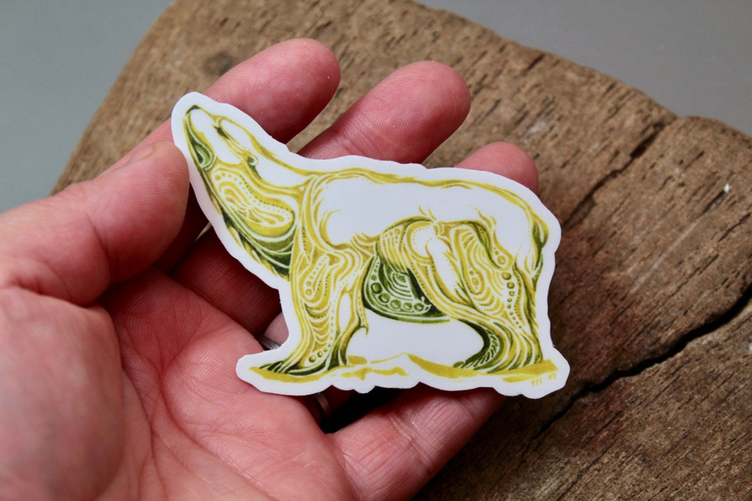 Nanuq in Yellow - Alaska Native Inupiaq Art Sticker - Etsy