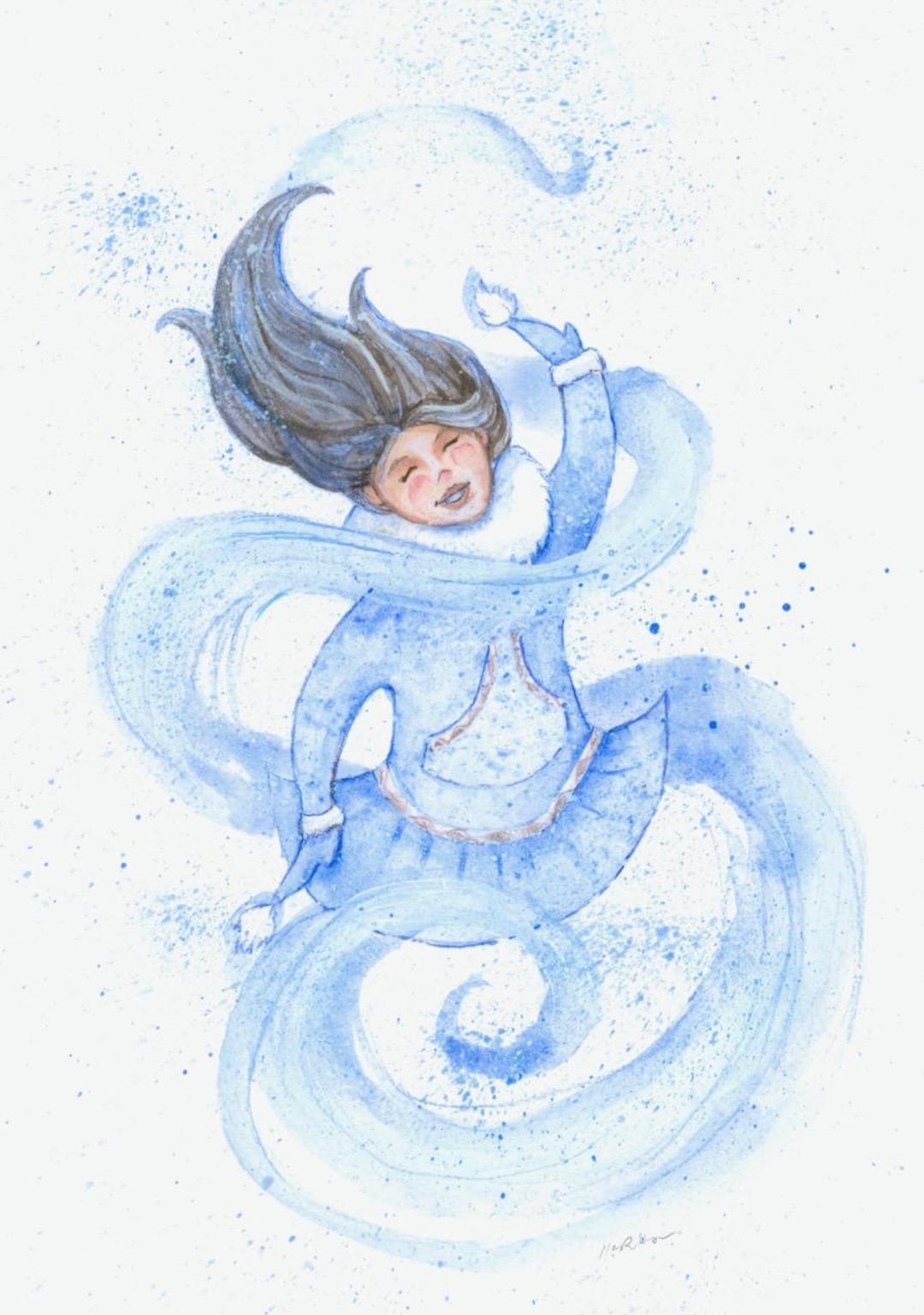 Blizzard Dance - Alaska Native Inupiaq Watercolor Painting - Etsy