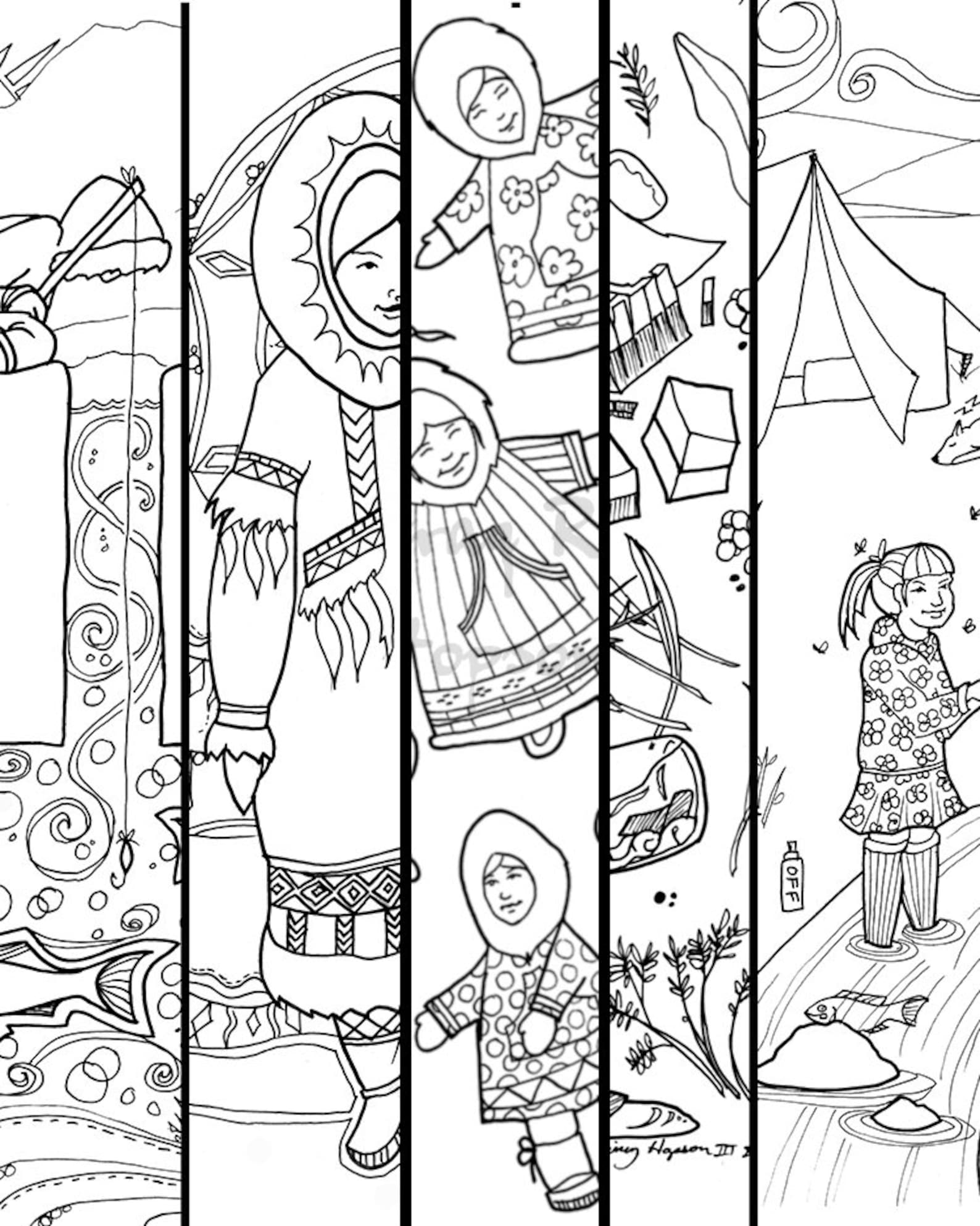 All 10 of My Inupiaq Coloring Pages - DIGITAL DOWNLOAD - Alaska Native ...