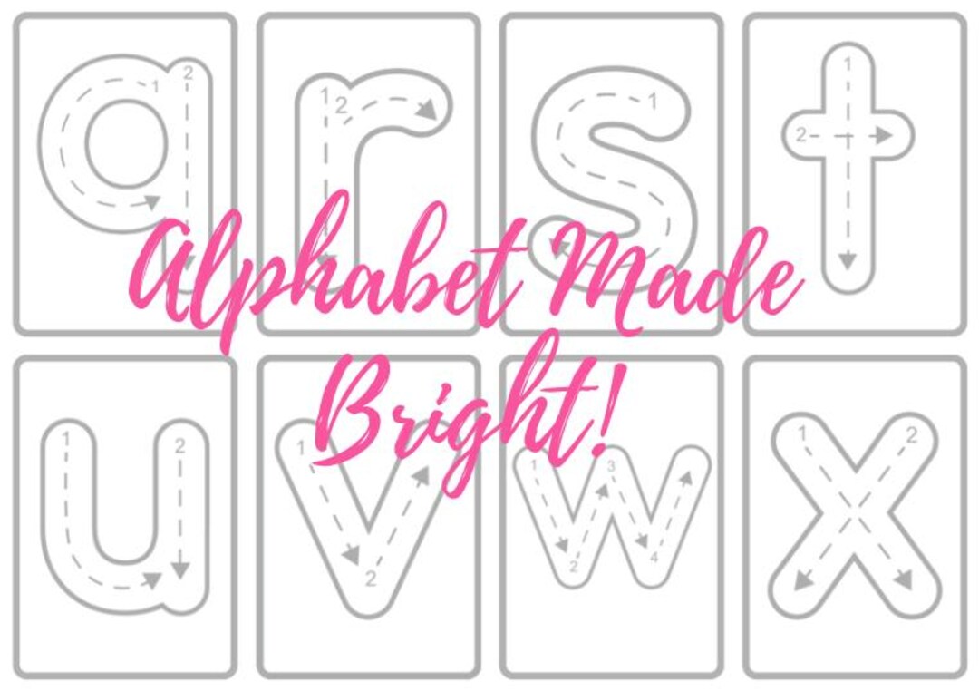 Alphabet Tracing Cards - Lower Case - Etsy