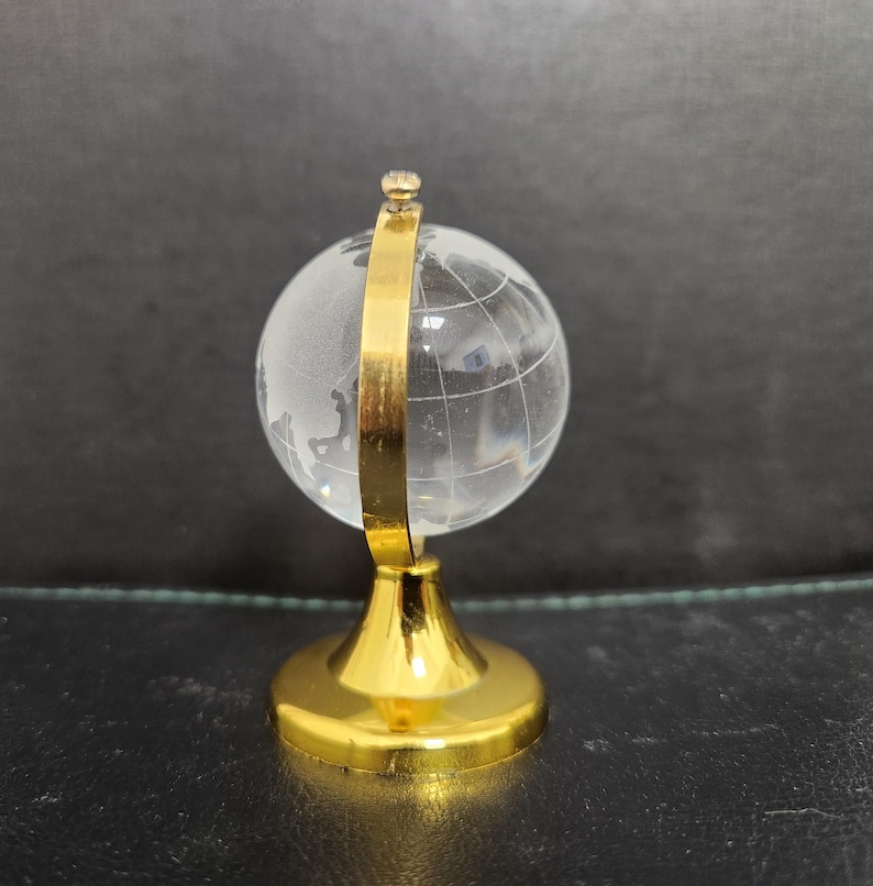 Earth 3D Engraved Glass Mini World Map Crystal Globe - Etsy
