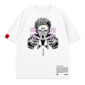 Sukuna, Jujutsu Kaisen, LIMITED White T-shirt, Anime and Manga Clothing ...