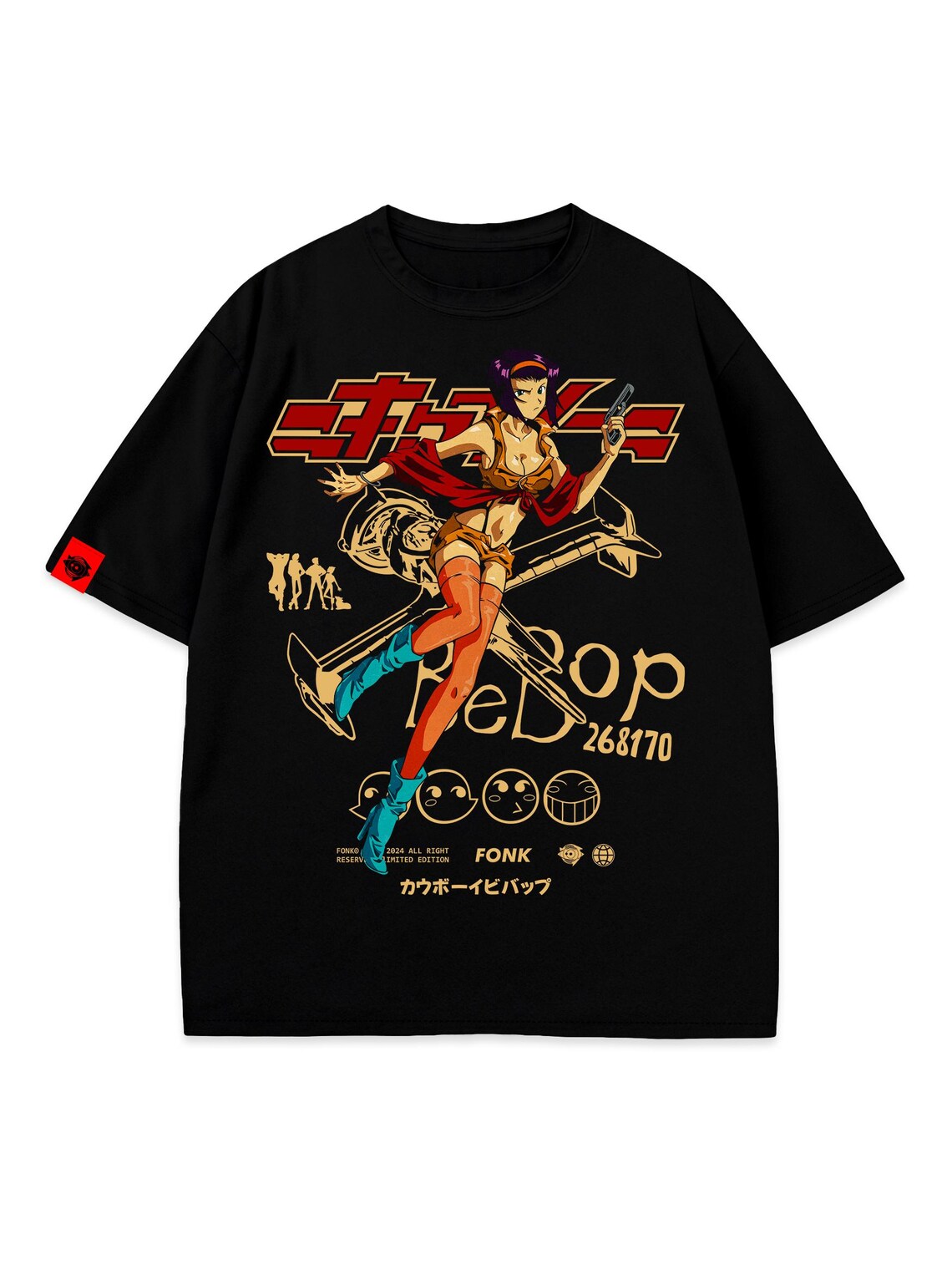 Cowboy Bebop T-shirt, LIMITED Black T-shirt, Anime and Manga Clothing ...