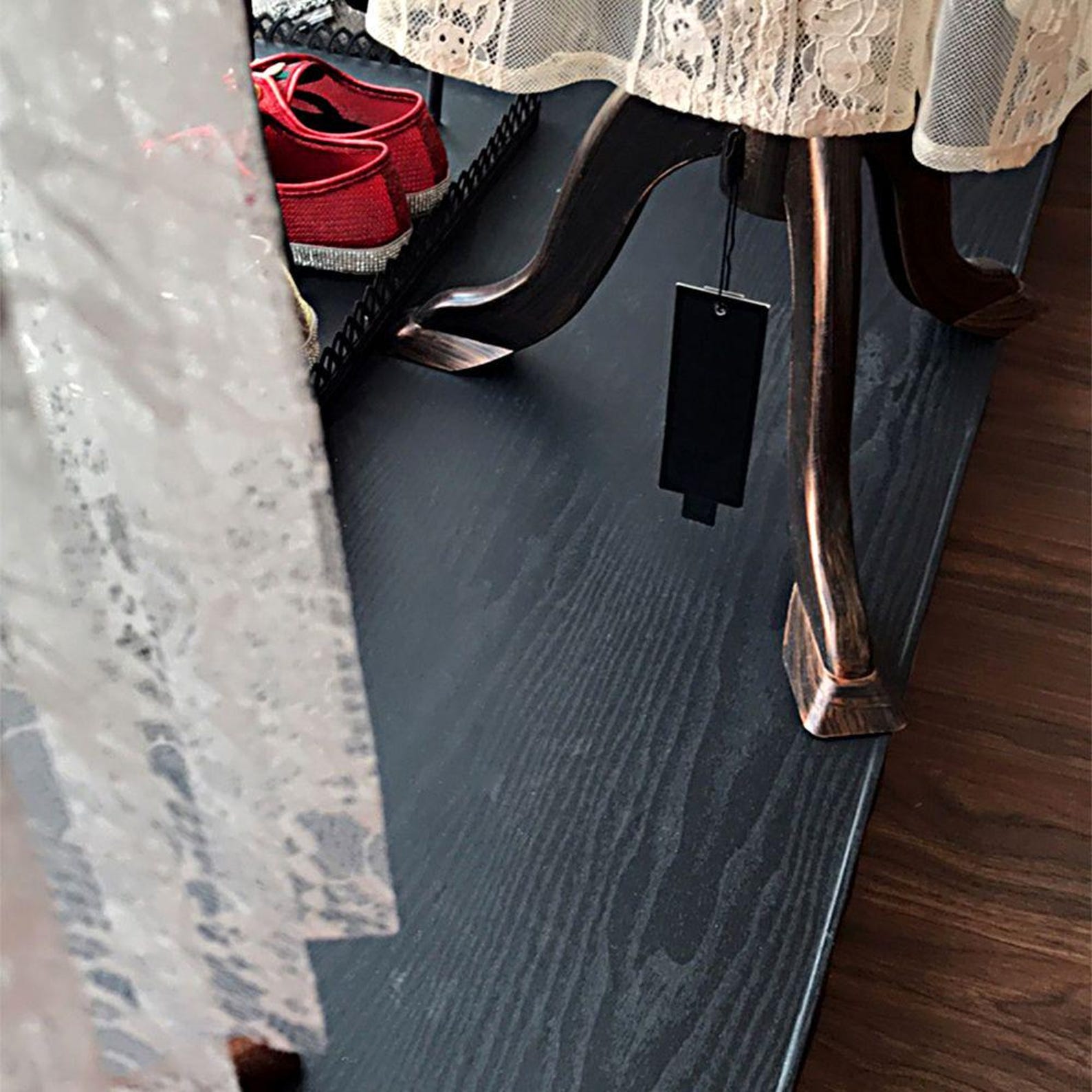 Black Wood Home Decor Furniture Wallpaper, Waterproof Wall Sticker ...