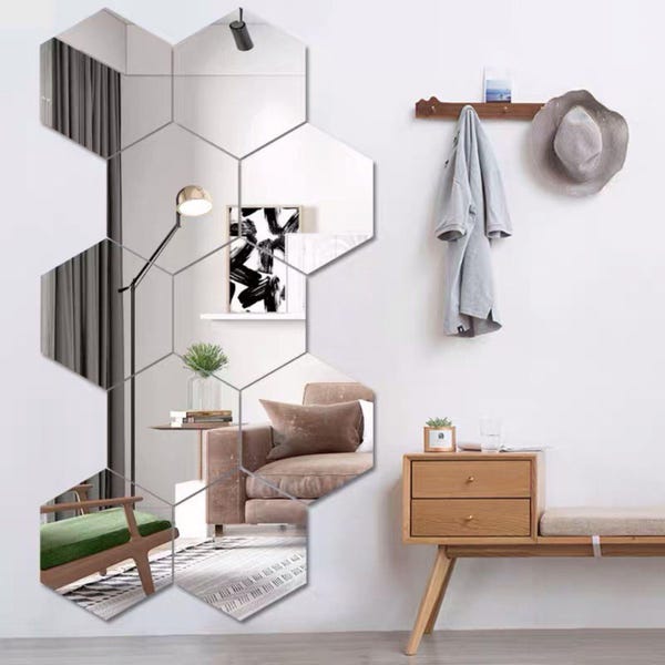 Hexagon Mirror Stickers - Etsy