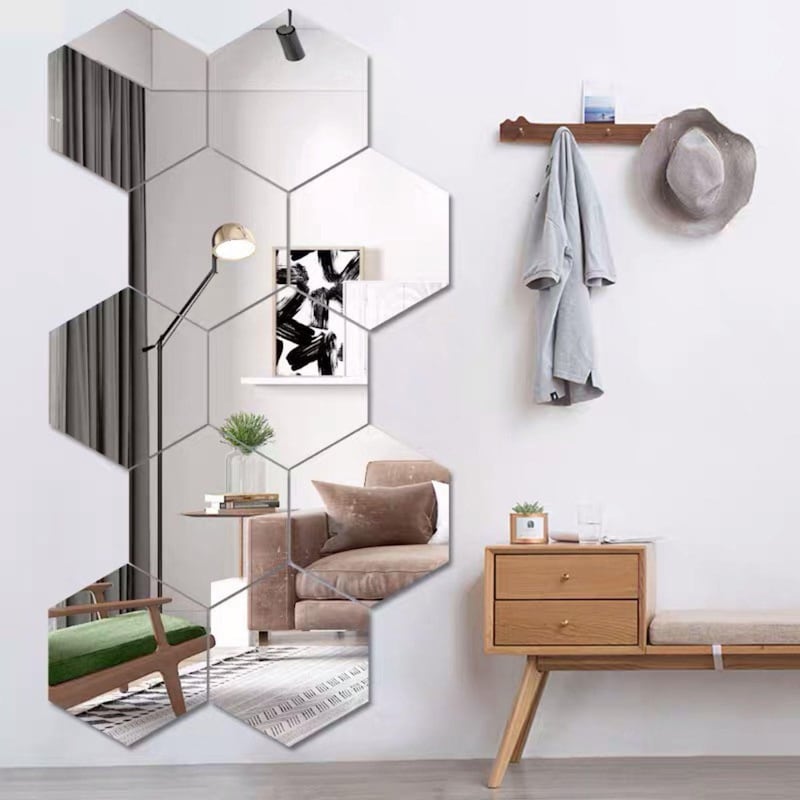 Hexagon Mirror Stickers - Etsy