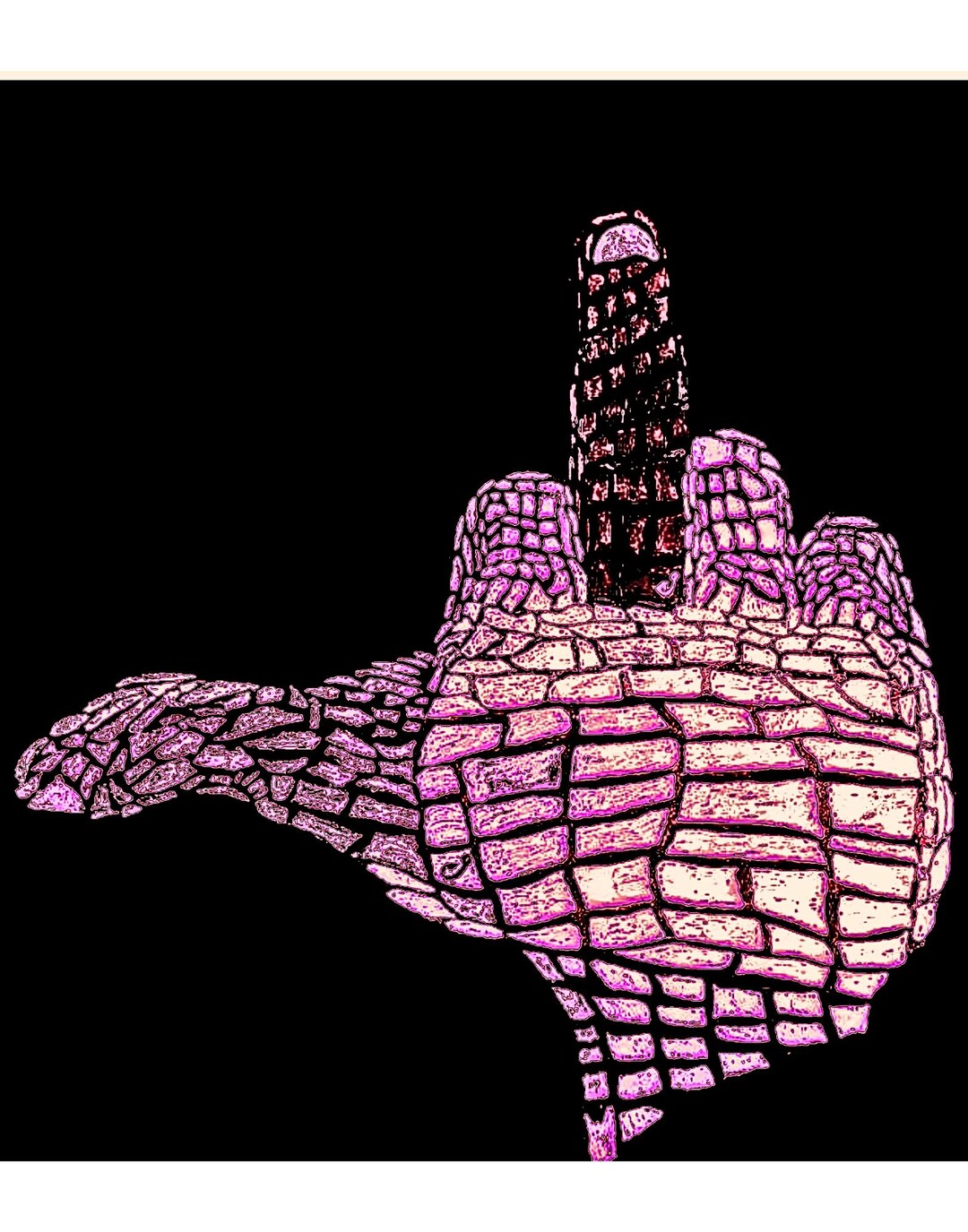 Neon Middle Finger Hand Drawing 11 X 14 Digital Print Wall Art Decor - Etsy