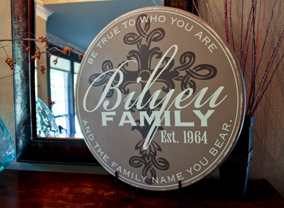 24 Religious Cross Personalized Wood Round Sign for - Etsy