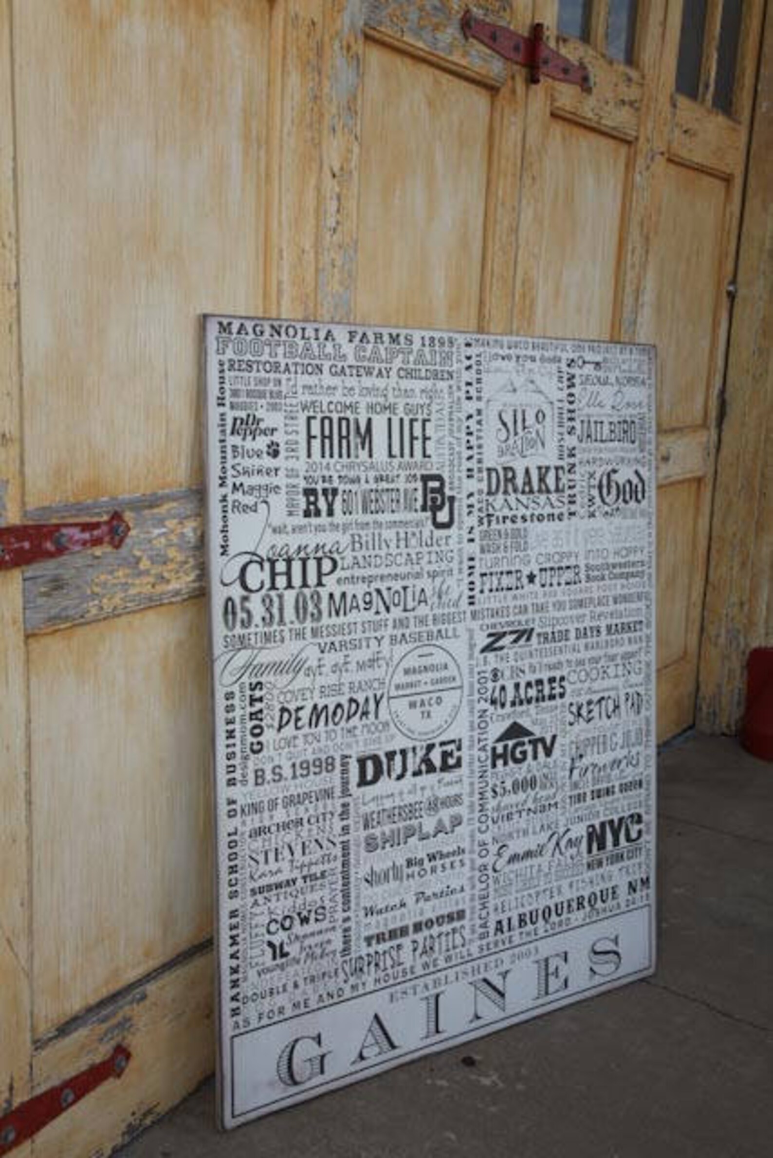 Custom Family Subway Description Sign 5'x4' Hand - Etsy