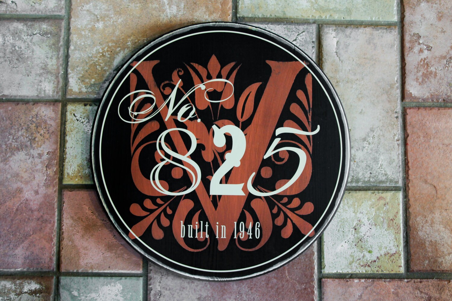 Personalized Address Sign Last Name Initial 18 wood | Etsy