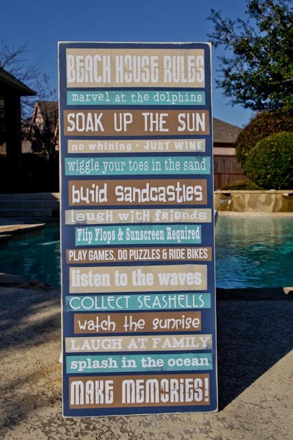 Custom Personalized Beach House Rules Pool Rules 15x36 | Etsy