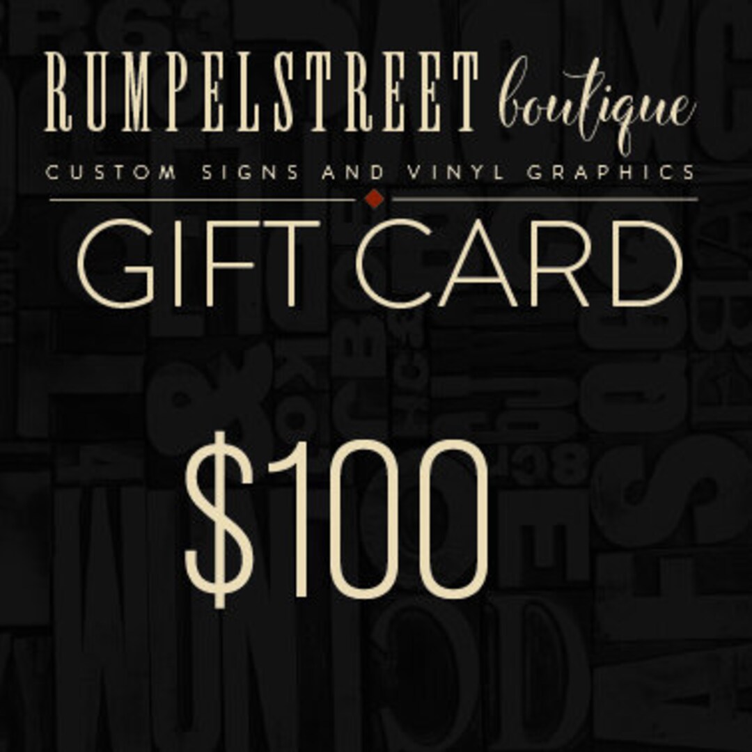 100 Dollar Gift Card - Etsy